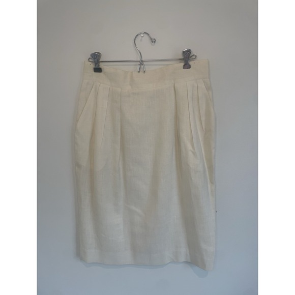 Rena Rowan | Skirts | Vintage Rena Rowan For Saville Size Ivory Linen ...